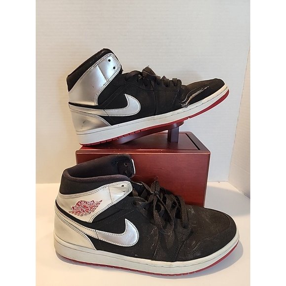 Nike | Shoes | Nike Air Jordan Mid Johnny Kilroy Black Silver Red Size ...